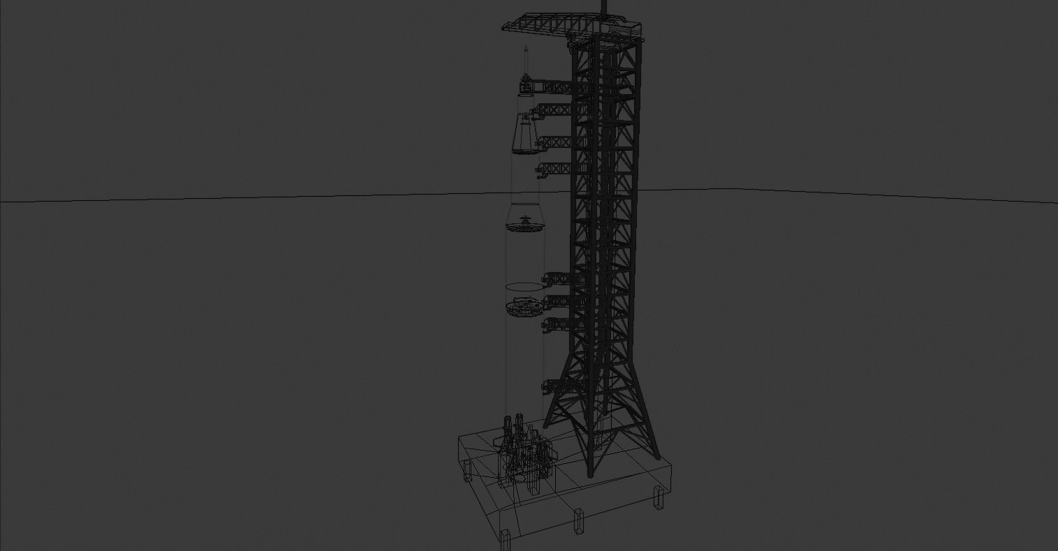 Saturn V Rocket and Launch Pad 3D model | CGTrader