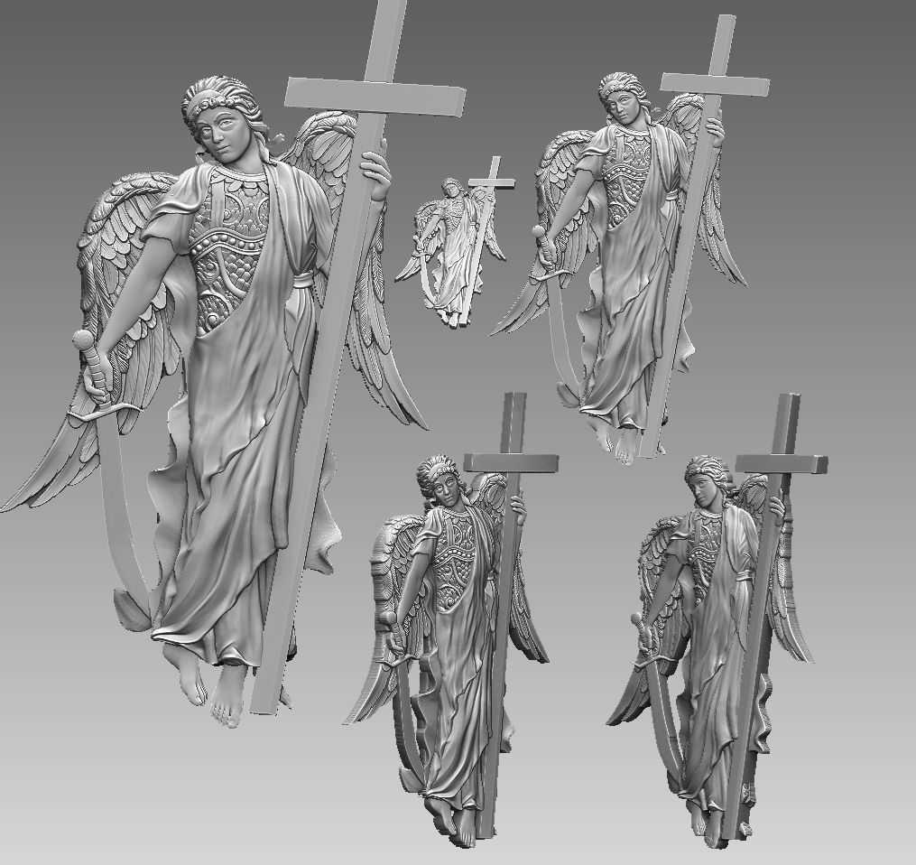 angel Gabriel Archangel cnc Relief cnc 3D model 3D printable | CGTrader