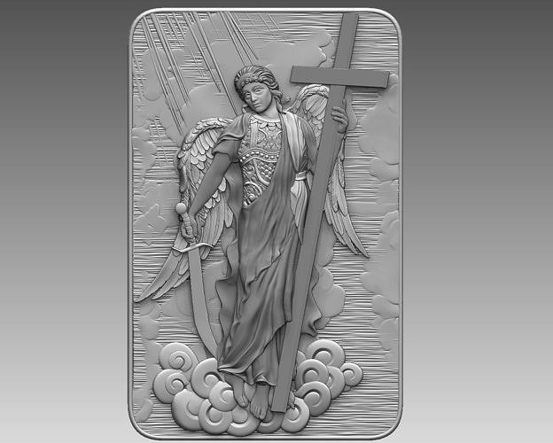 angel Gabriel Archangel cnc Relief cnc 3D model 3D printable | CGTrader
