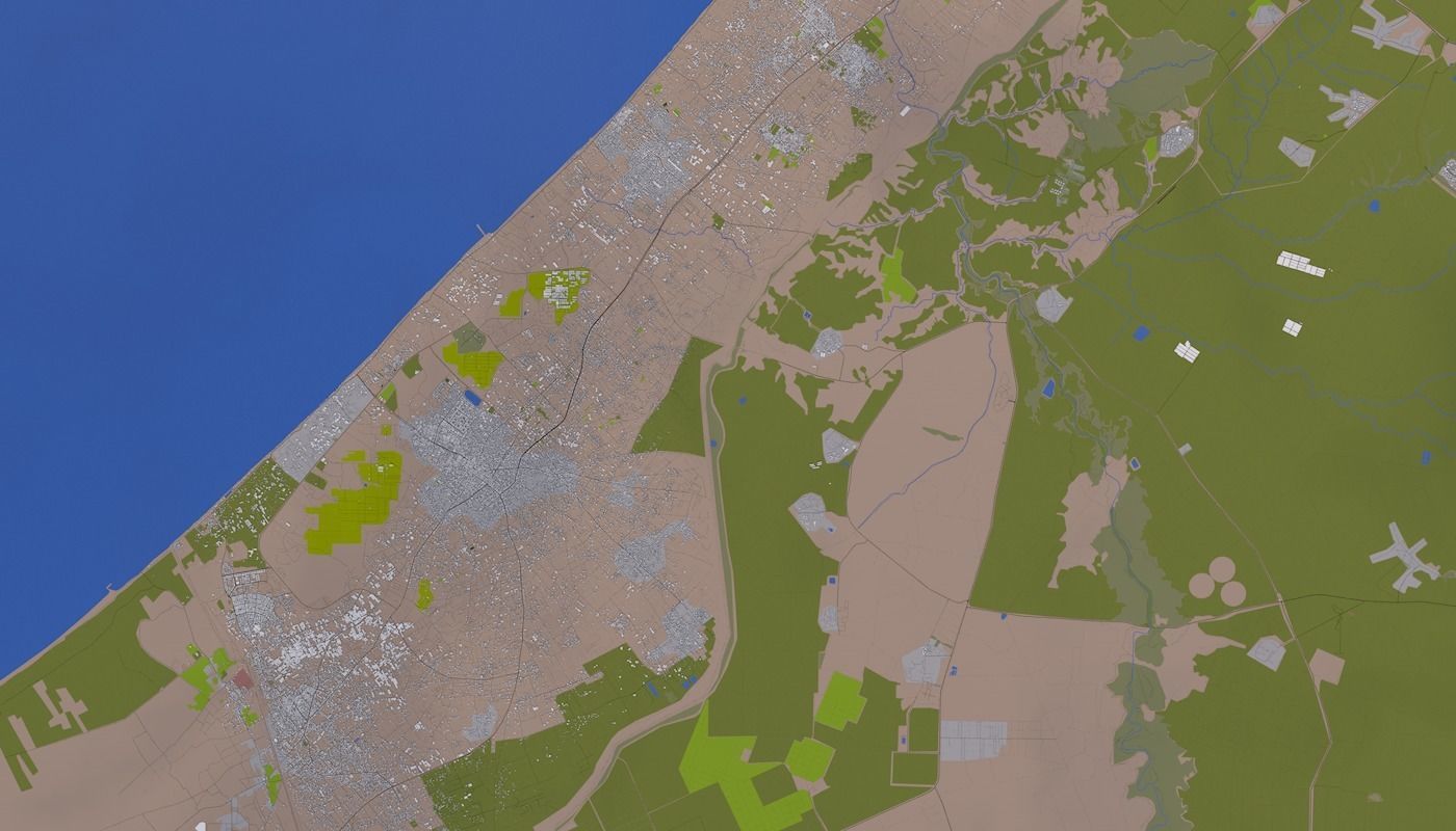 3D model Gaza City of Palestine VR / AR / low-poly | CGTrader