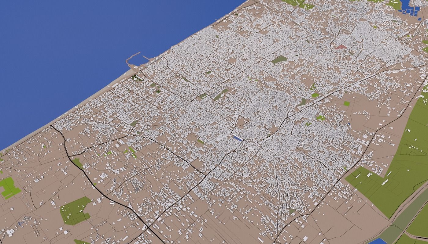 3D model Gaza City of Palestine VR / AR / low-poly | CGTrader
