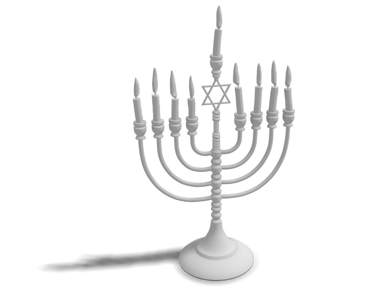 Hanuka Candle I PBR Model 3D model | CGTrader