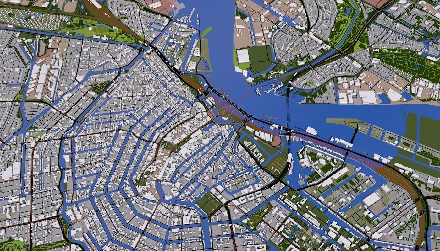 3D model Amsterdam City of Europe VR / AR / low-poly | CGTrader