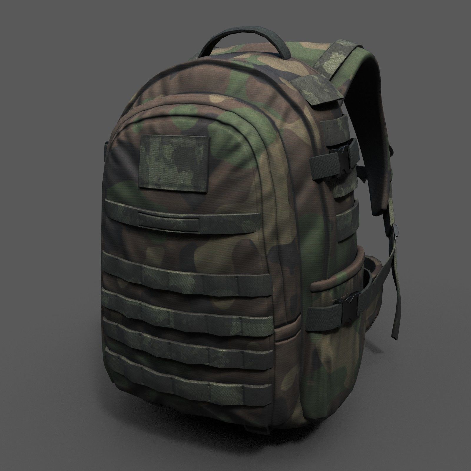 3D model Backpack Camping Generic military combat soldier armor scifi ...