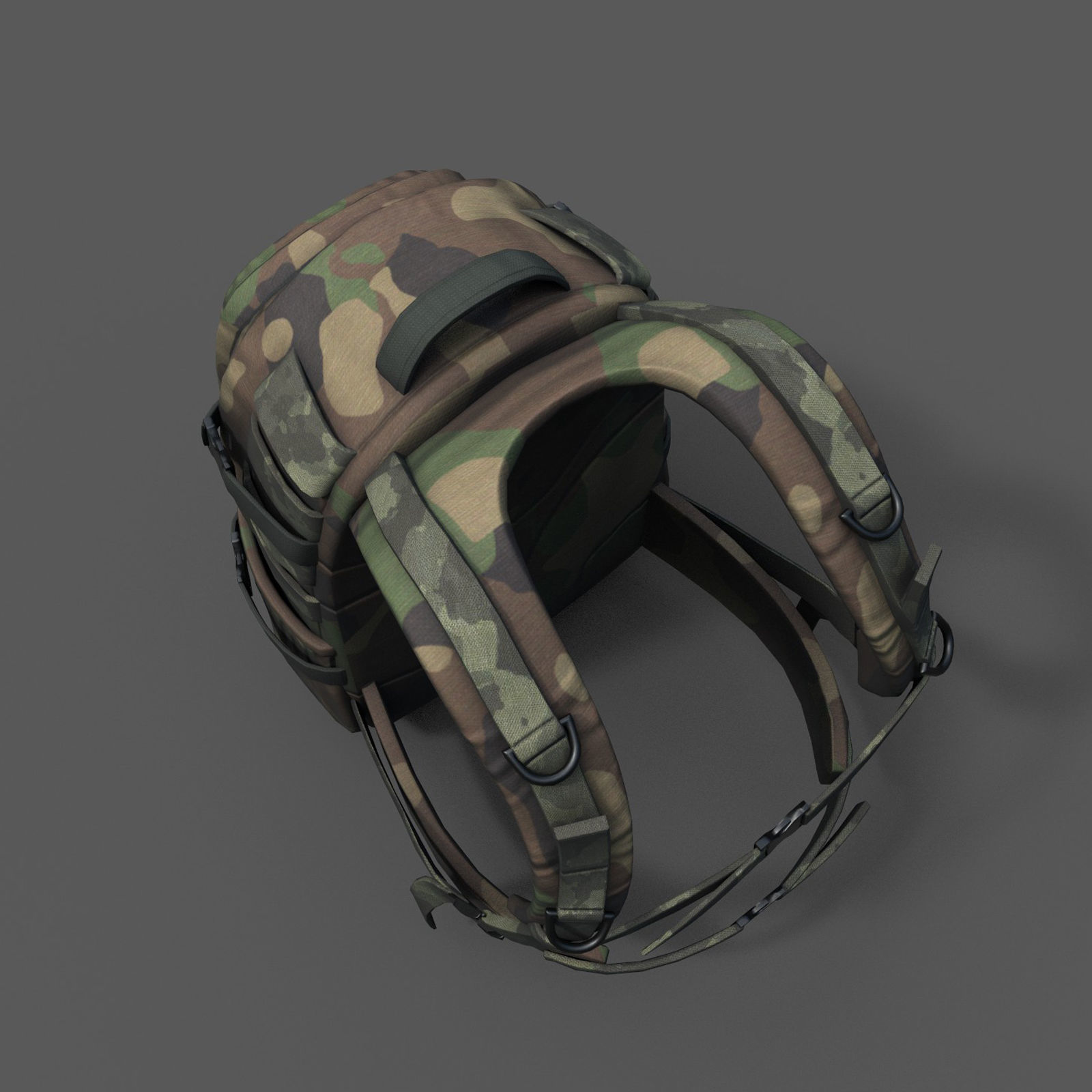 3D model Backpack Camping Generic military combat soldier armor scifi ...