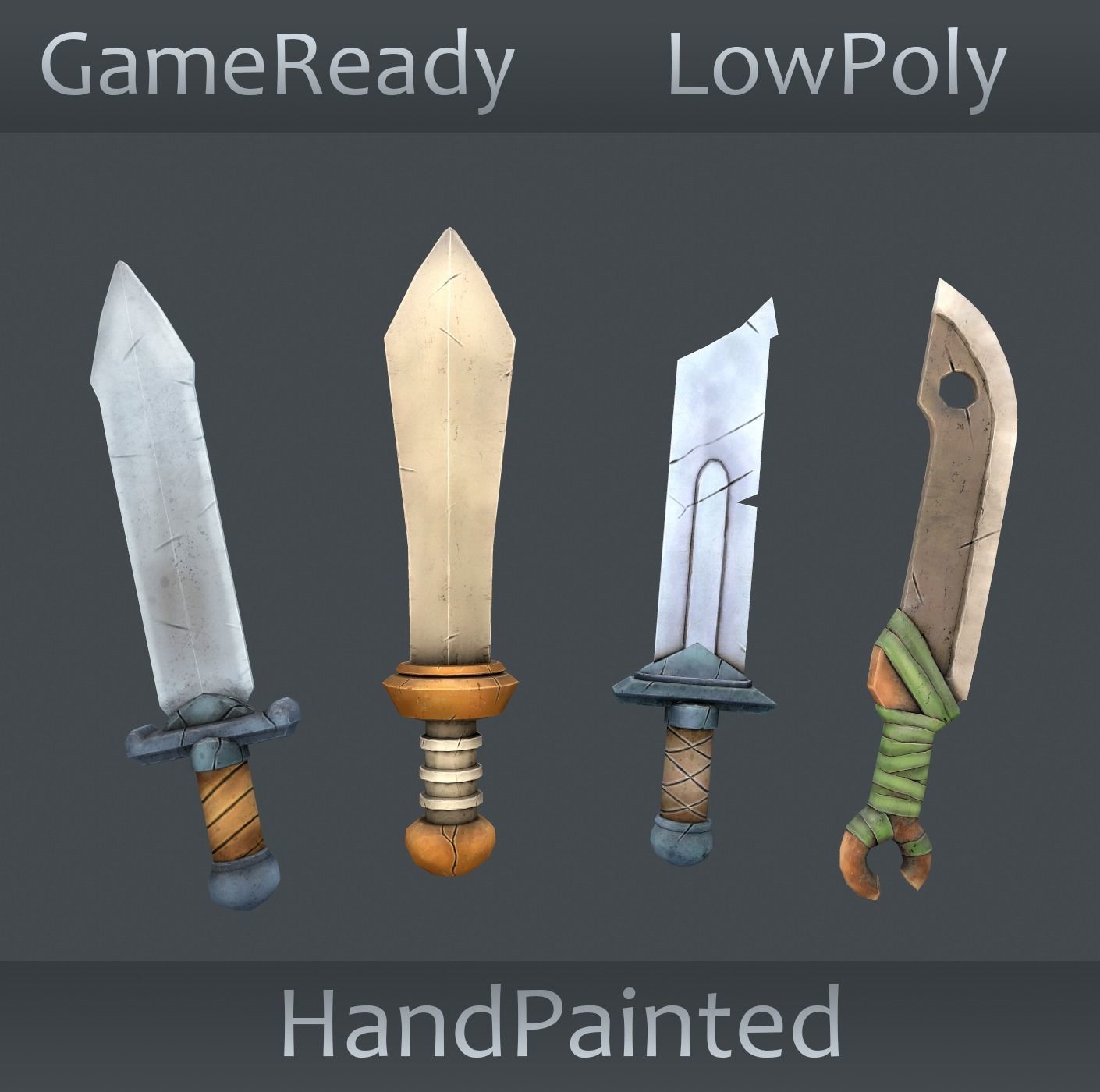 3D model Stylized sword set VR / AR / low-poly | CGTrader 3D model Stylized sword set VR / AR / low-poly | CGTrader