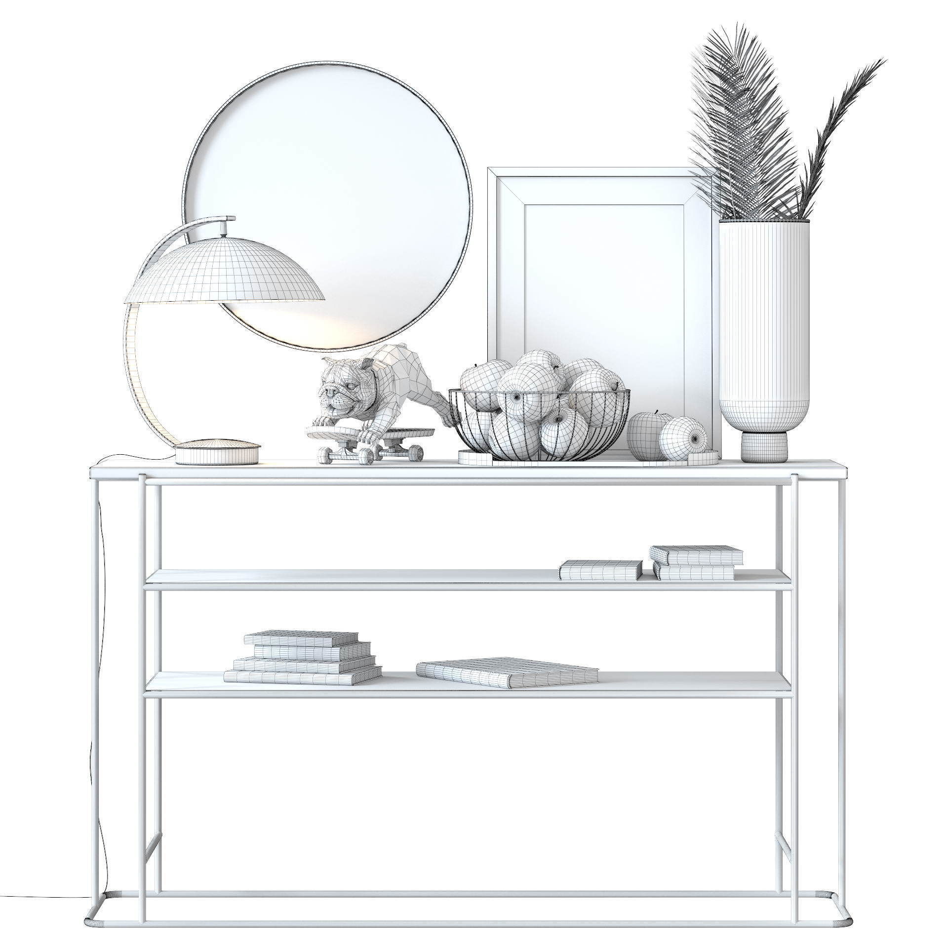 Skating Dog and the BoConcept decor set 3D model | CGTrader