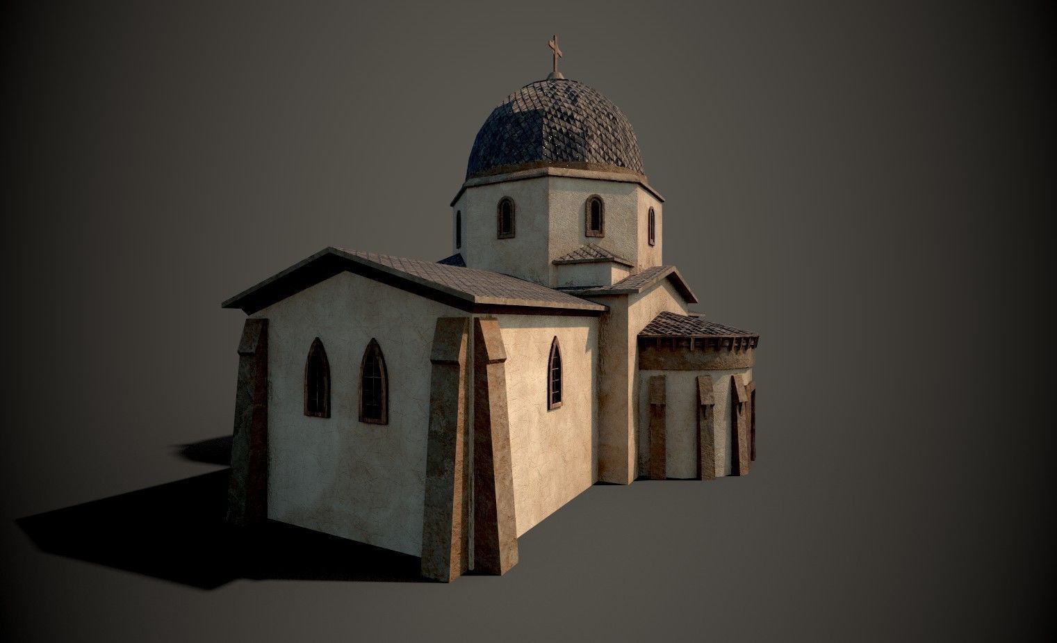Medieval Church Game-ready free VR / AR / low-poly 3D model | CGTrader