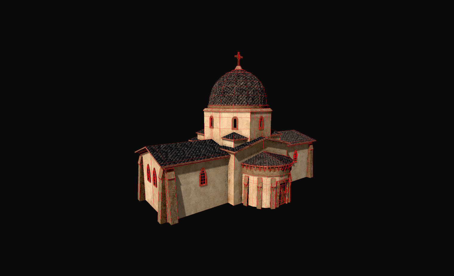 Medieval Church Game-ready free VR / AR / low-poly 3D model | CGTrader