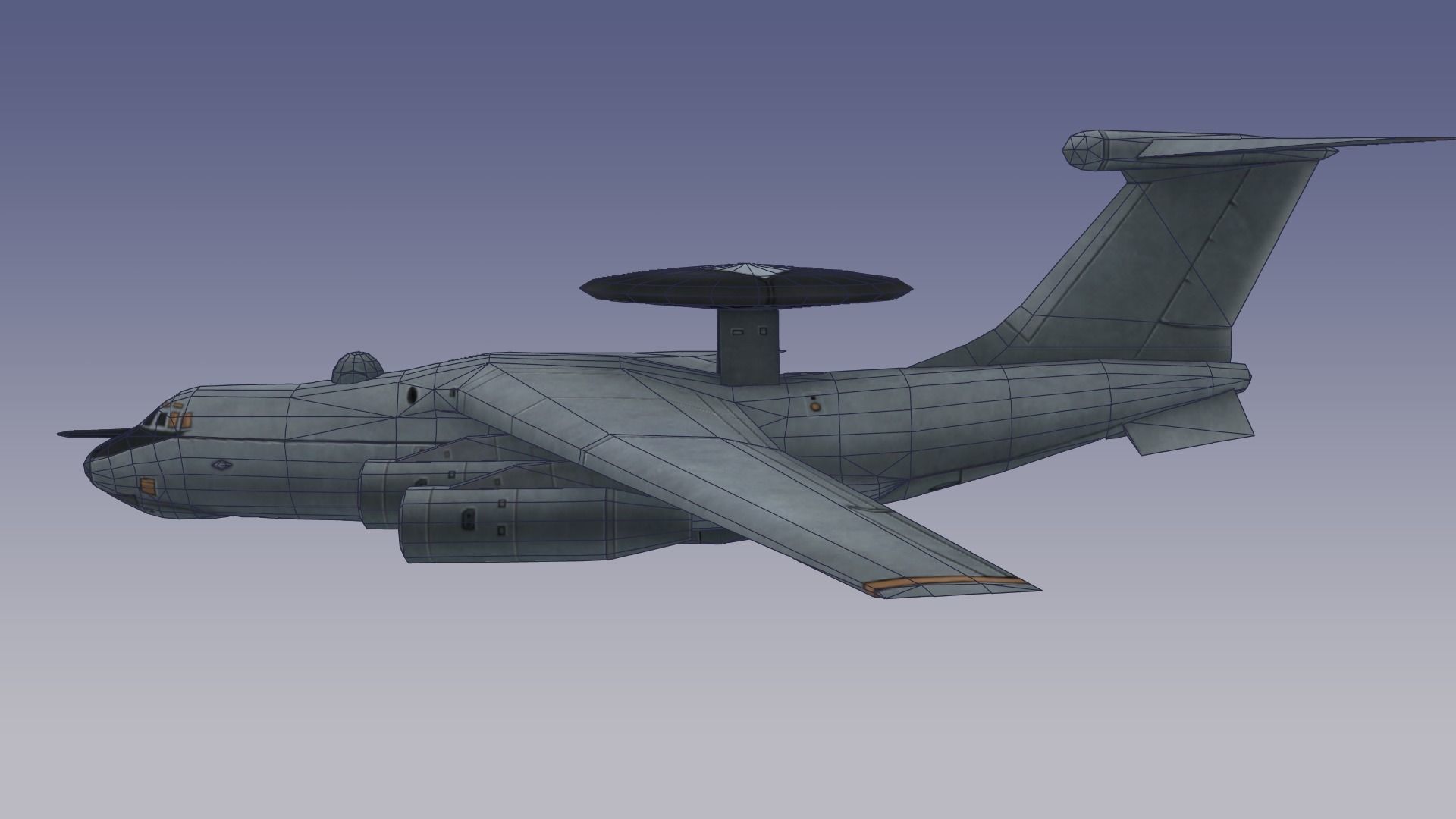 3D model Russian A50-AWACS VR / AR / low-poly | CGTrader