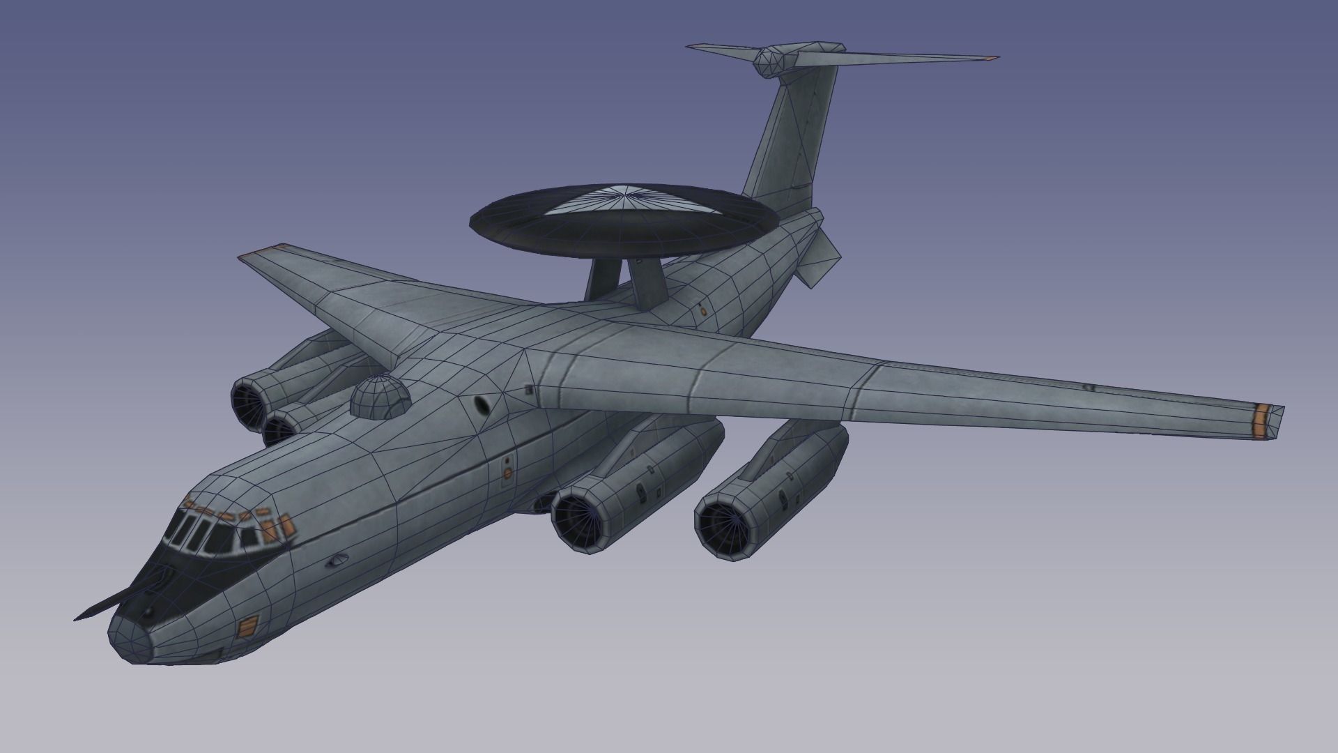 3D model Russian A50-AWACS VR / AR / low-poly | CGTrader