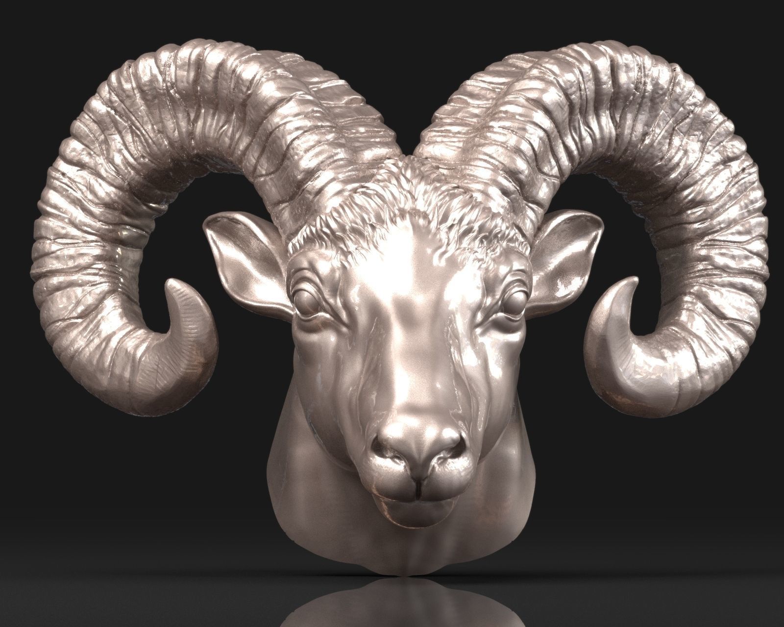 Ram Head 3D model 3D printable | CGTrader