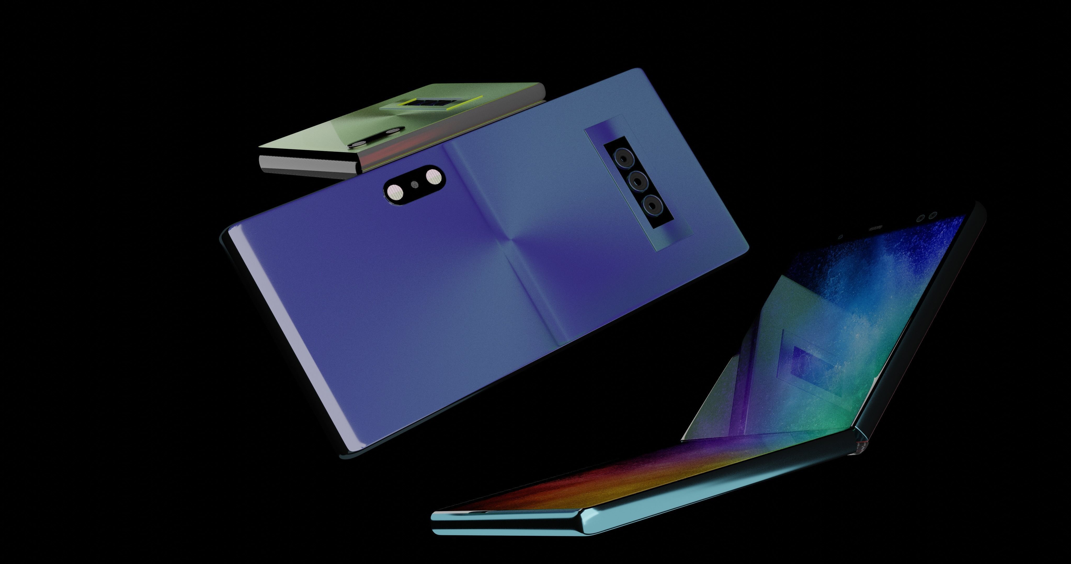 xiaomi vertical folding phone CONCEPT 3D model | CGTrader