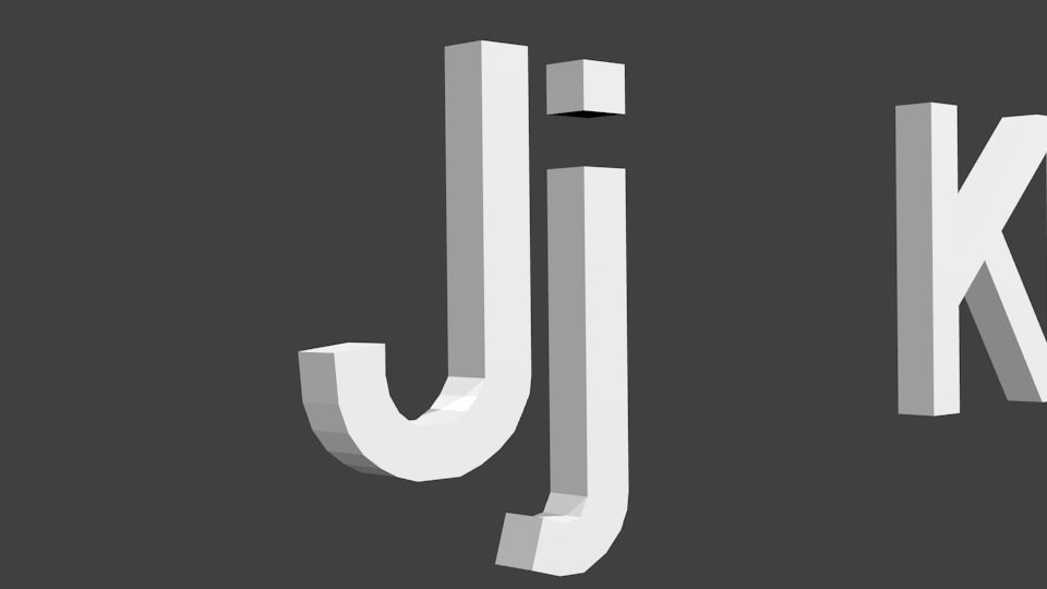 Basic Alphabet of all 26 letters 3D model | CGTrader