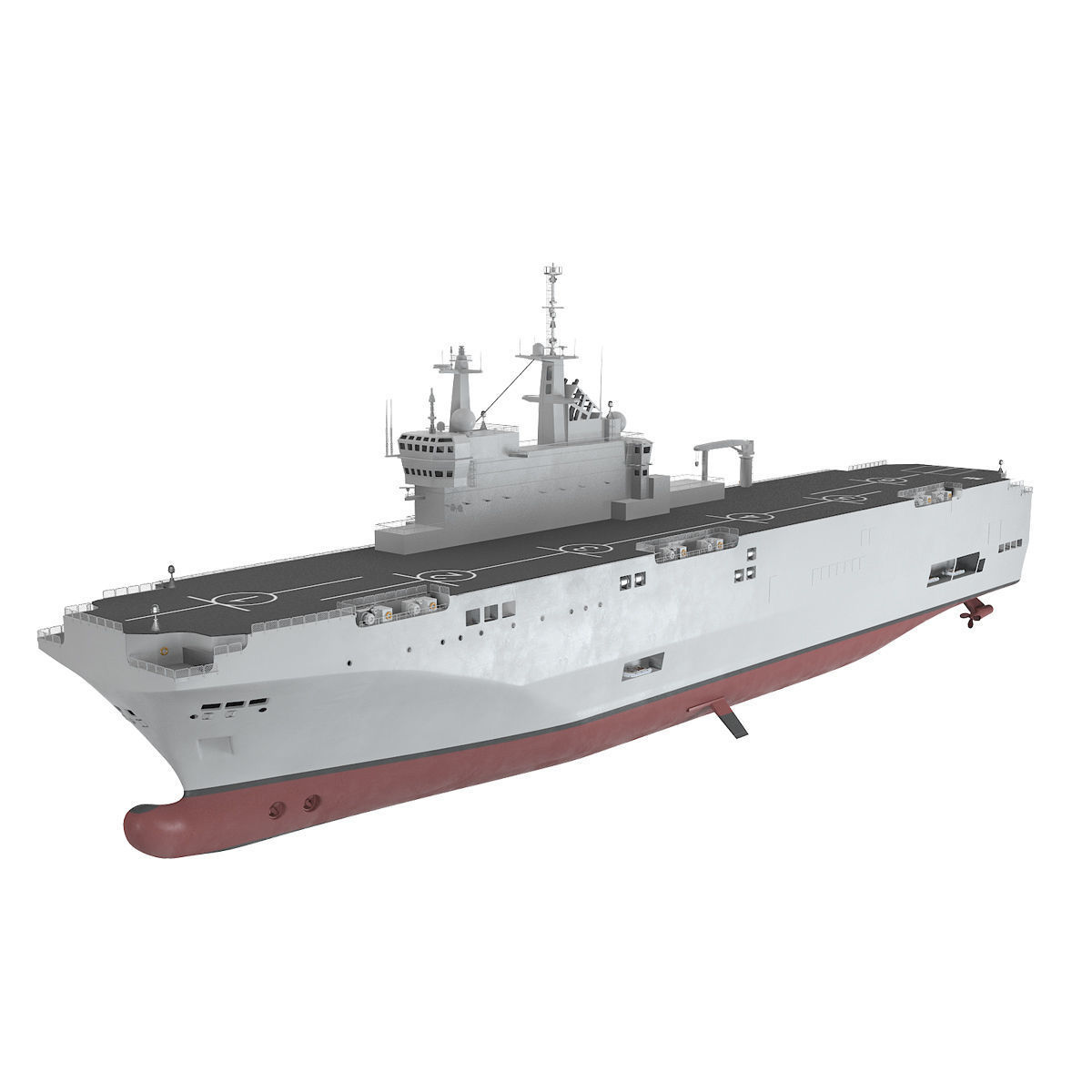 Mistral Class Air Carrier 3D model | CGTrader