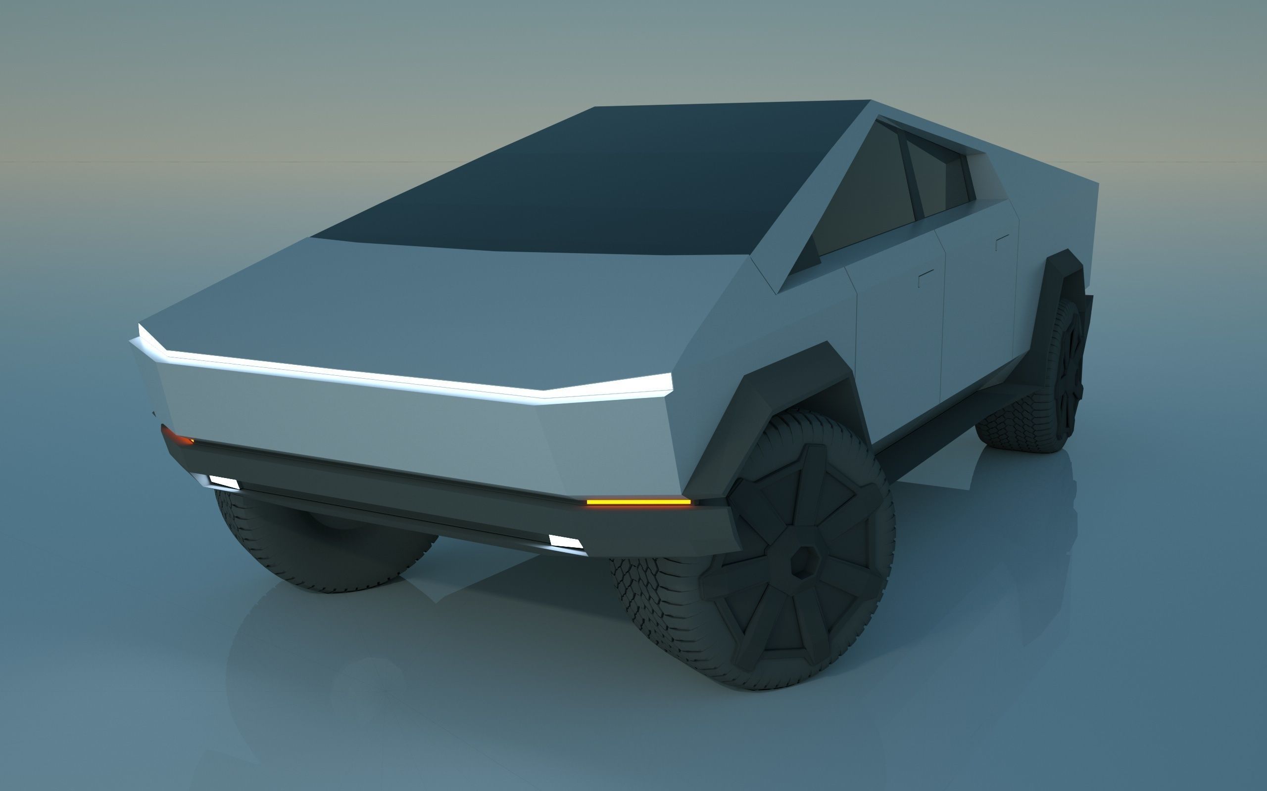 CyberTruck 3D asset rigged | CGTrader