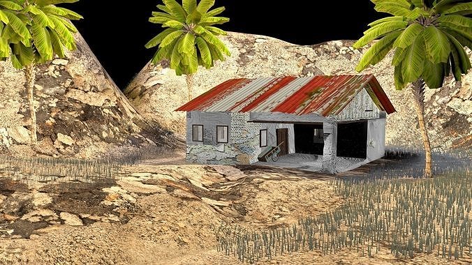 The hovel house in desert free VR / AR / low-poly 3D model | CGTrader