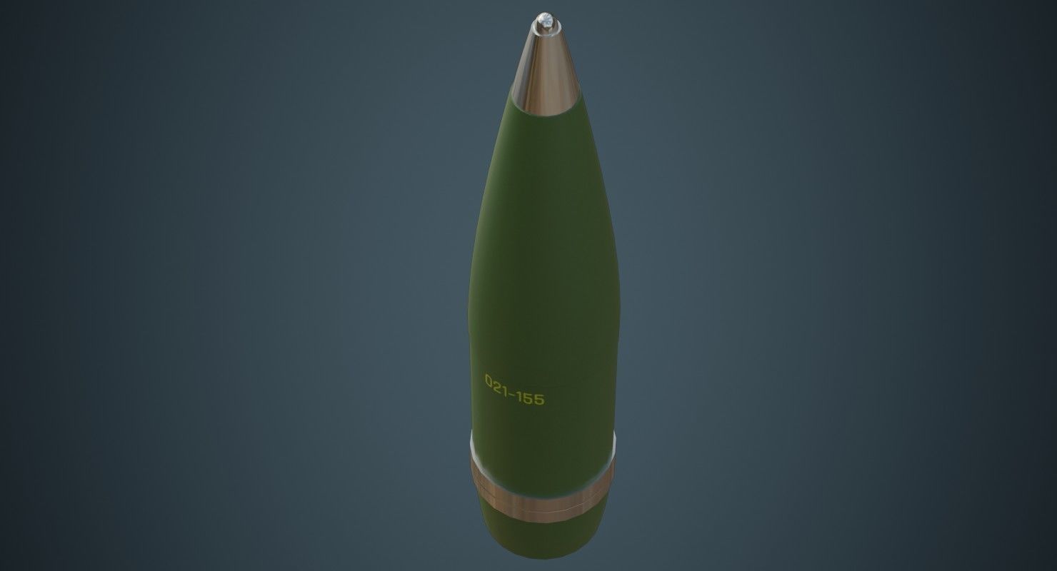 3D model Artillery Projectile 1A VR / AR / low-poly | CGTrader