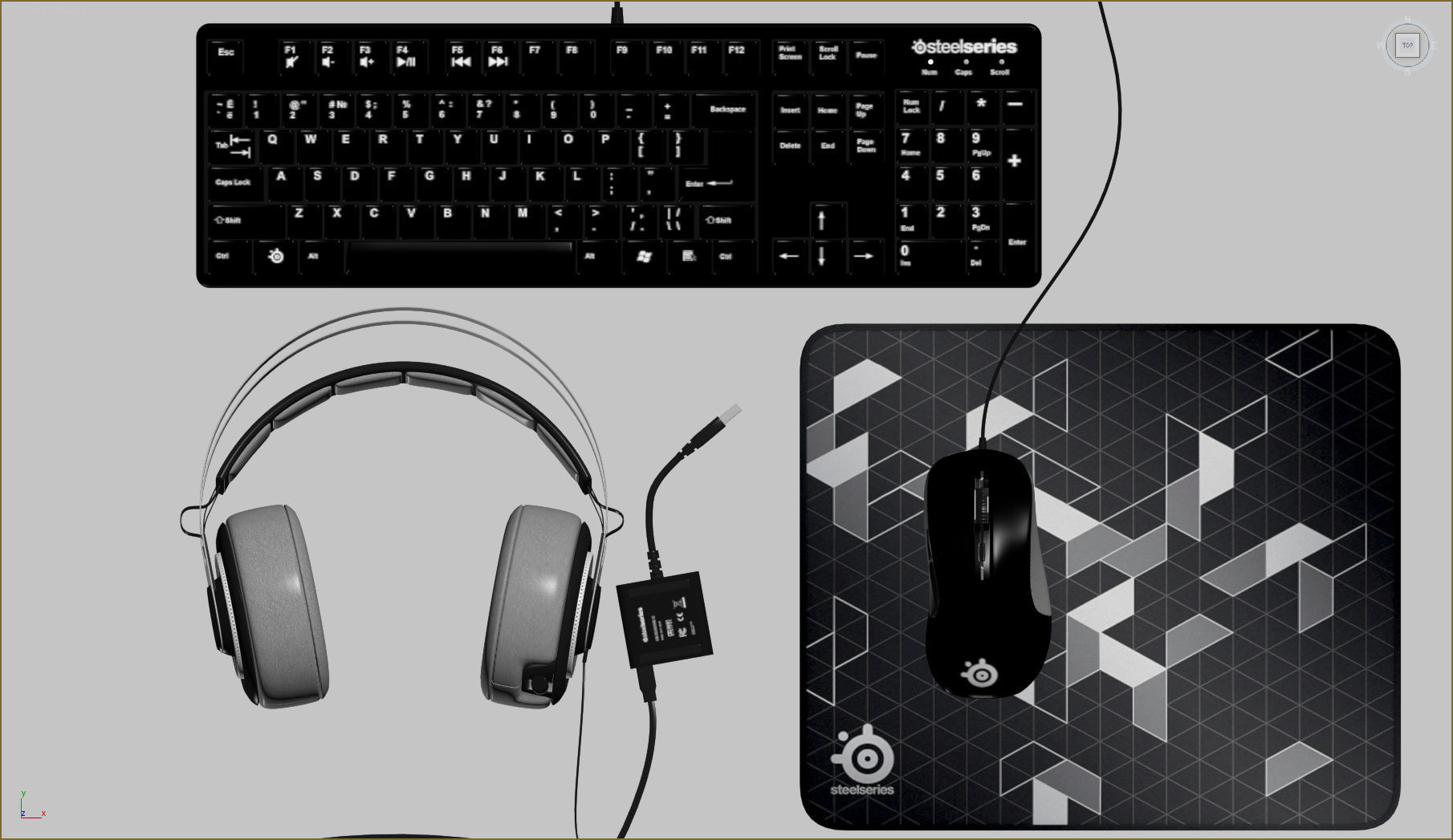 SteelSeries Set headset 3D model | CGTrader