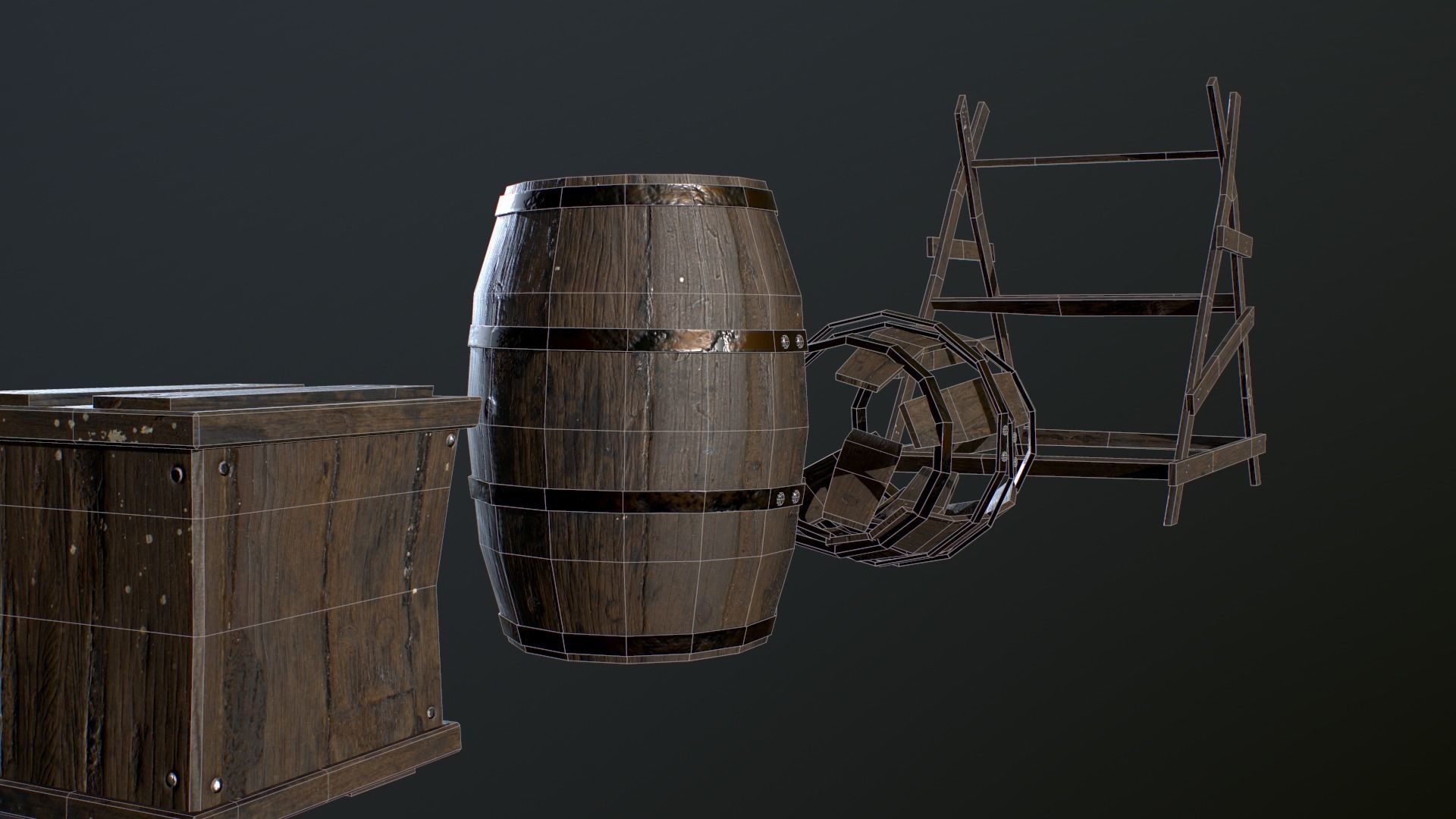 3D model Medieval Small Props Pack Low-poly VR / AR / low-poly | CGTrader