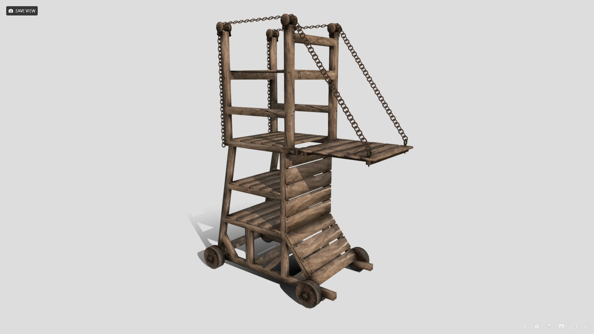 3D model Medieval Siege Tower VR / AR / low-poly | CGTrader