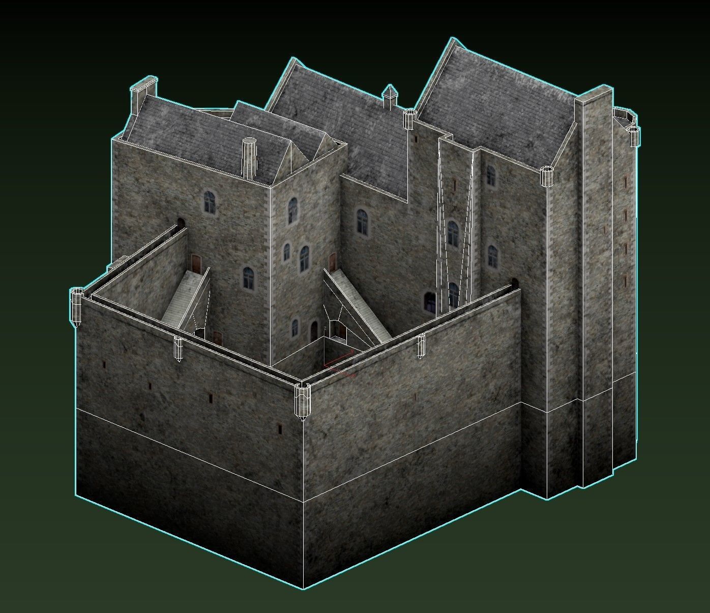 3D model Castle Doune VR / AR / low-poly | CGTrader