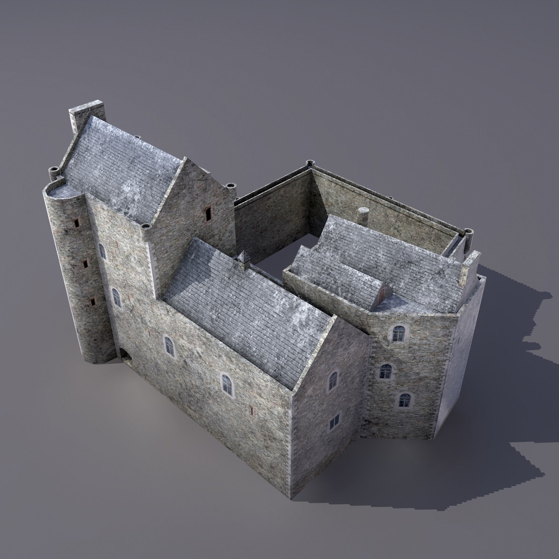 3D model Castle Doune VR / AR / low-poly | CGTrader