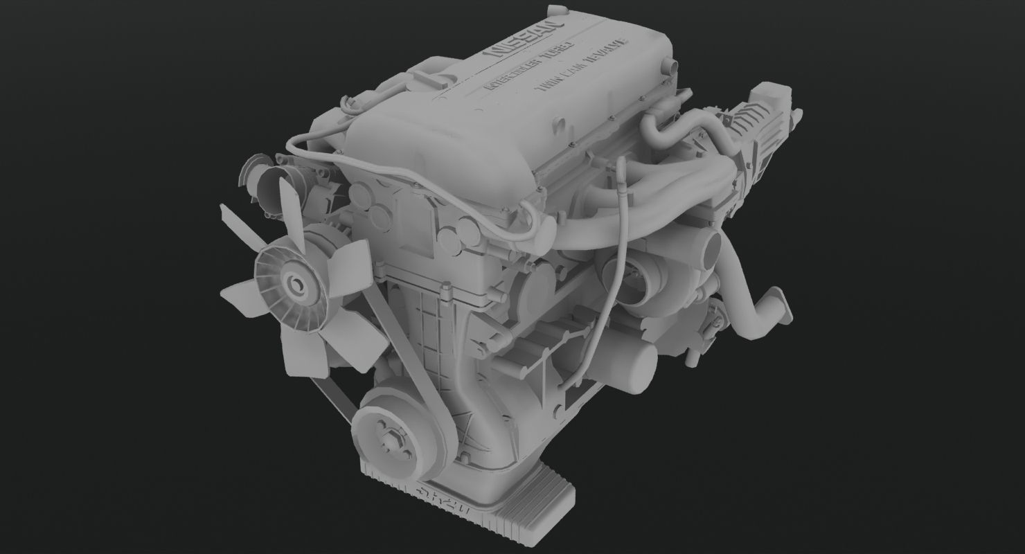 3D model Nissan SR20DET Red Top engine VR / AR / low-poly | CGTrader