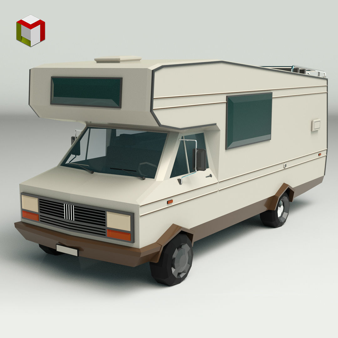 3D model Low Poly Motorhome 01 VR / AR / low-poly | CGTrader