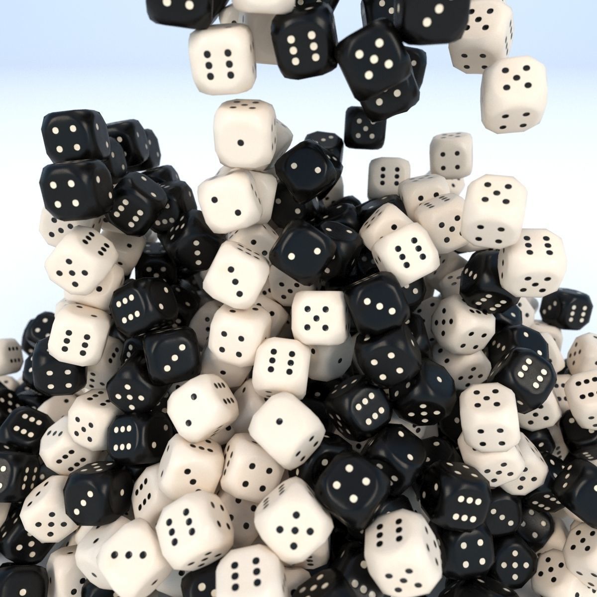 3D model White Black Dice VR / AR / low-poly | CGTrader