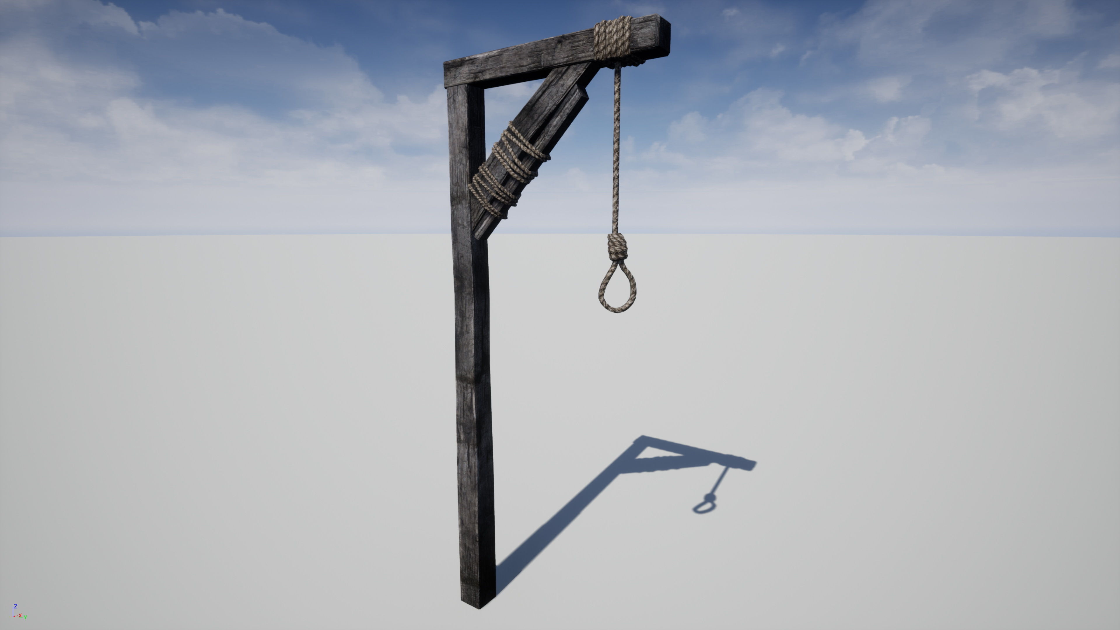 3D model Medieval Gallows VR / AR / low-poly | CGTrader