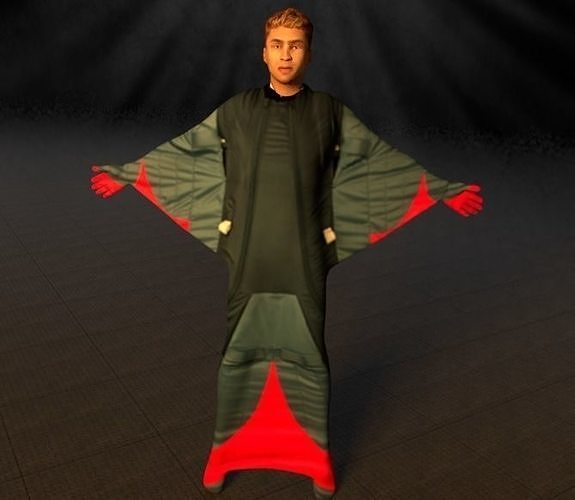 3D model skyDiver 3d model woman VR / AR / low-poly | CGTrader