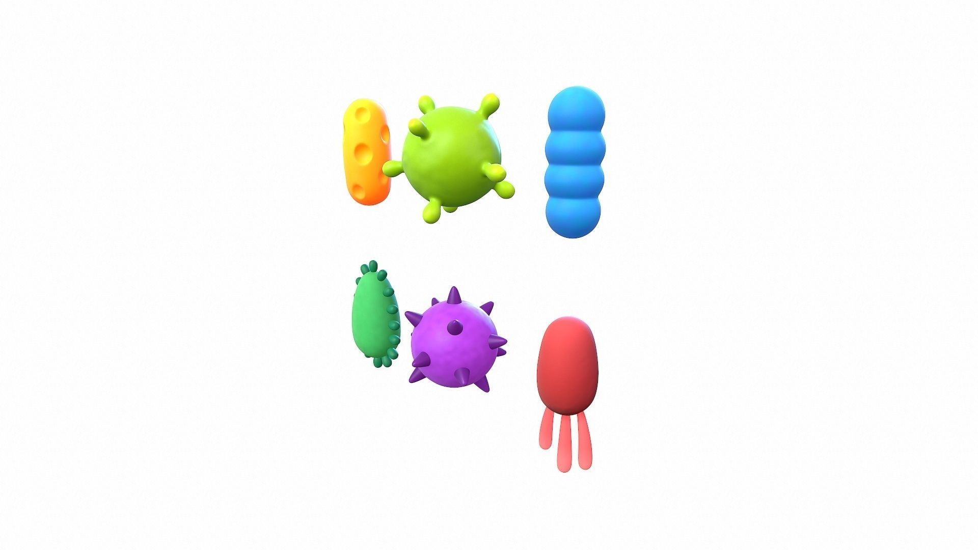 Bacteria Pack 3D model | CGTrader