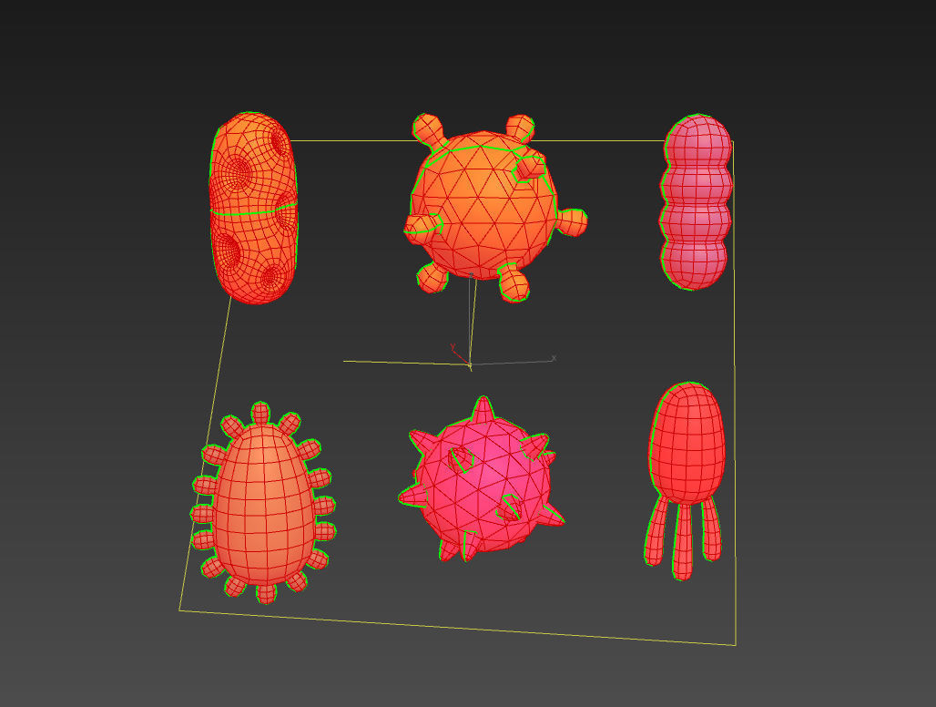 Bacteria Pack 3D model | CGTrader