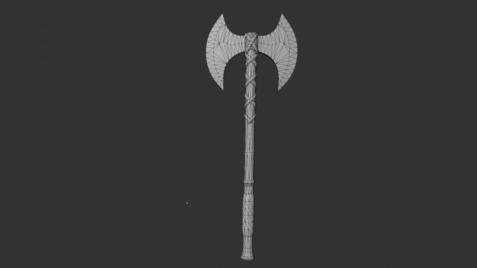 3D model Viking Medieval Double Bladed Two Handed Battle Axe VR / AR ...