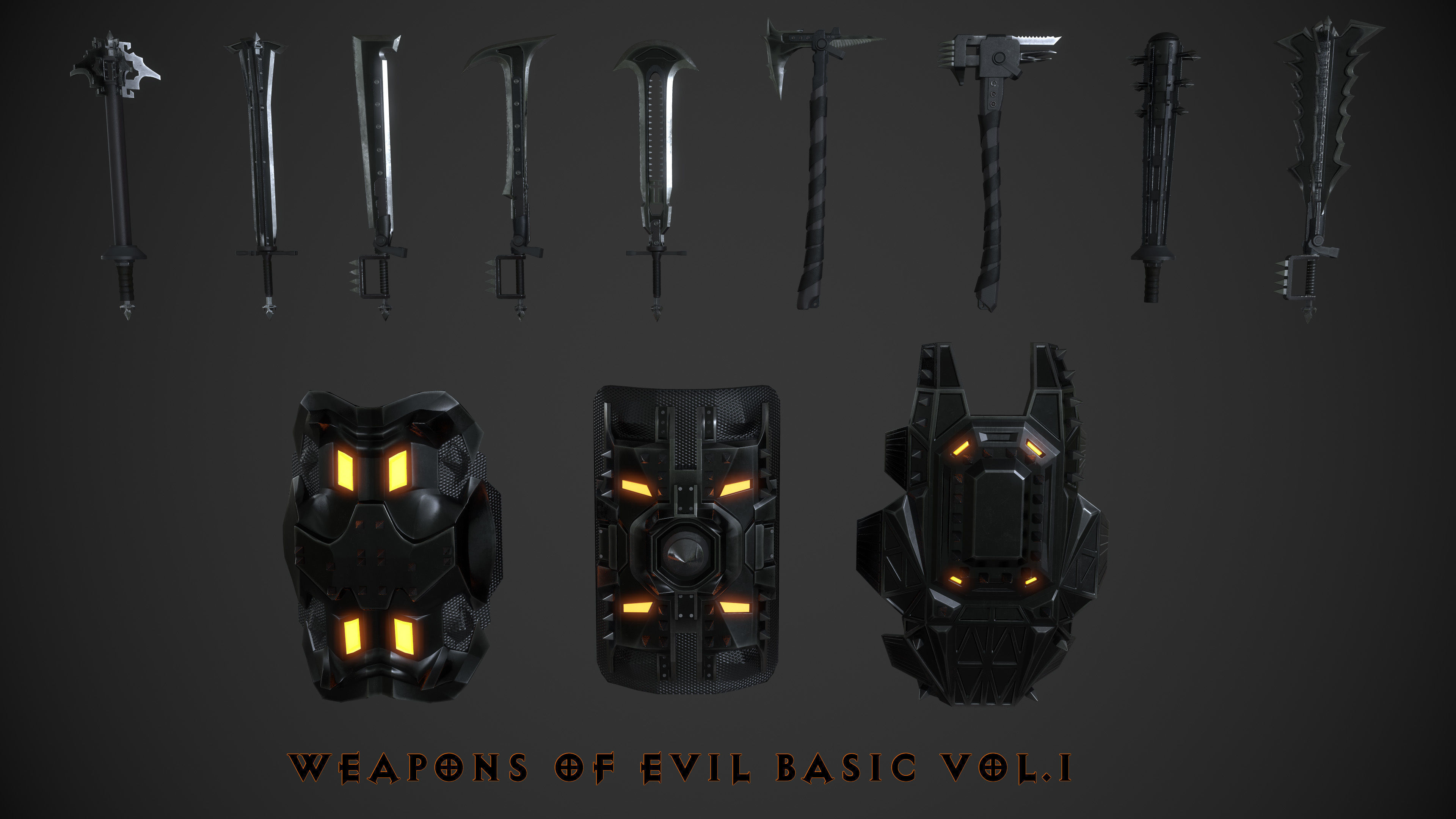 Weapons of Evil Basic Vol1 Lowpoly 3D model low-poly