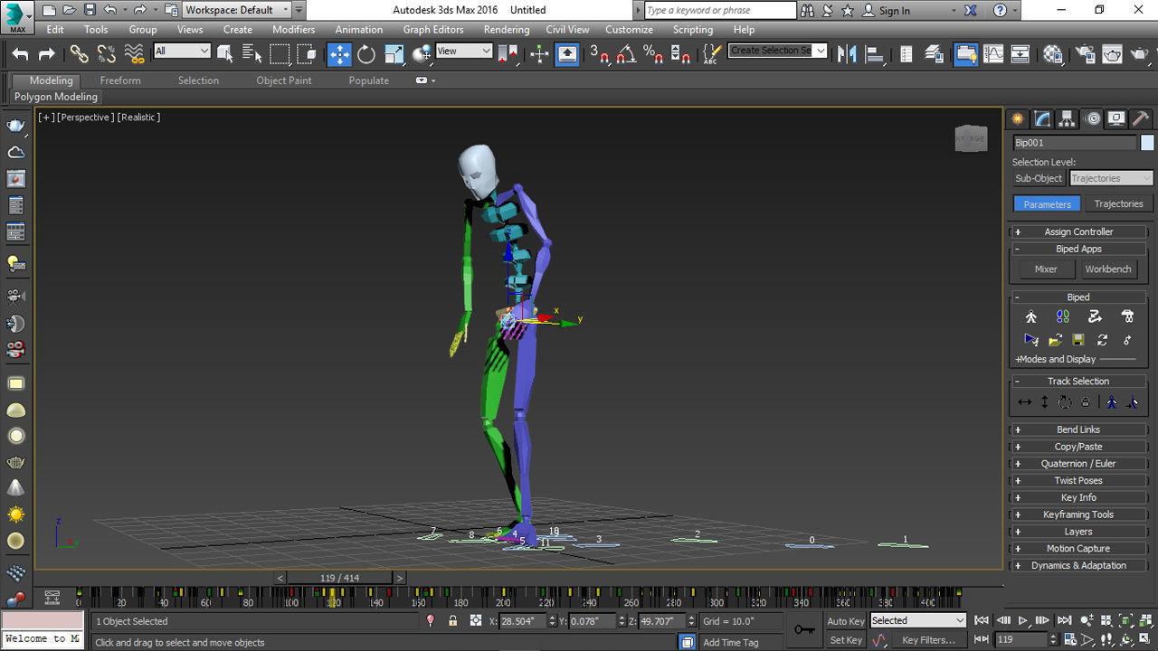 Walking BIP Motion Capture 160 Files 3D model | CGTrader