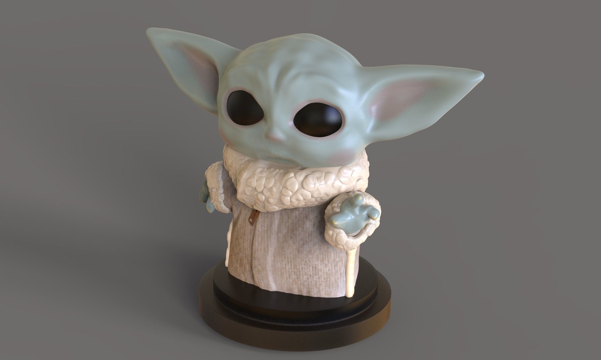 Baby Yoda 3D model 3D printable | CGTrader