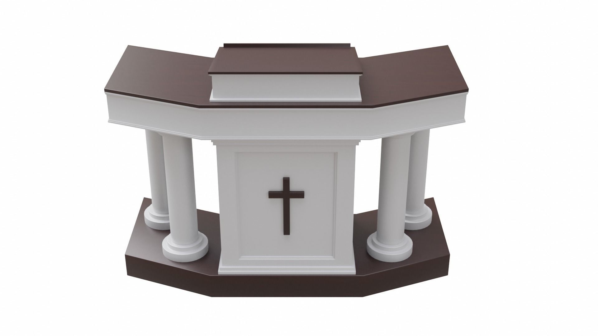3D model Church Podium Set VR / AR / low-poly | CGTrader