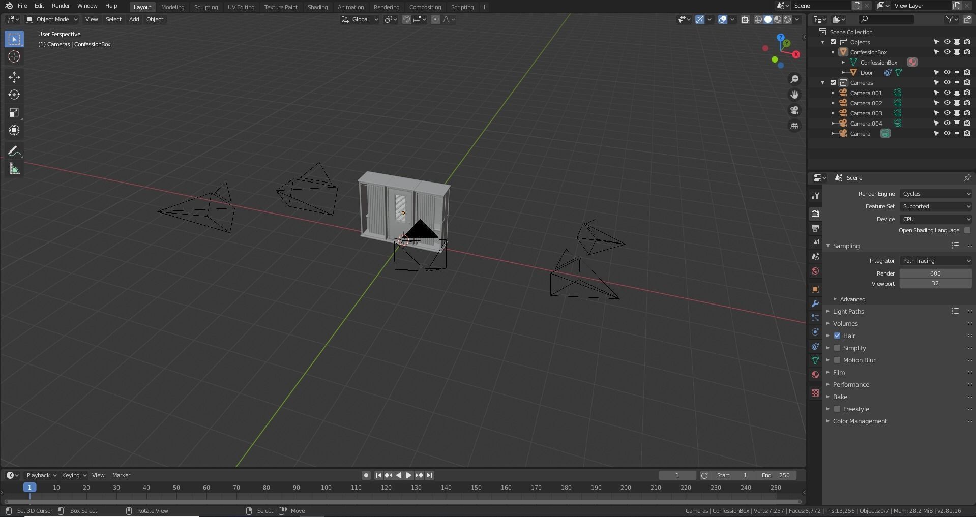 3D model Church Confession Box 2 VR / AR / low-poly | CGTrader