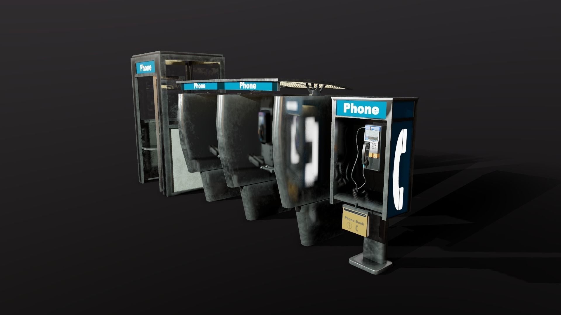 3D model Pay Phone Game Asset VR / AR / low-poly | CGTrader