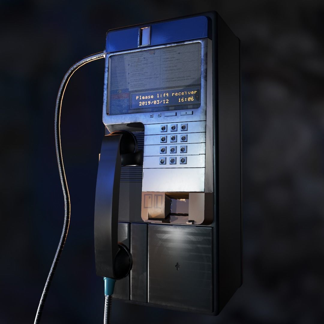 3D model Pay Phone Game Asset VR / AR / low-poly | CGTrader