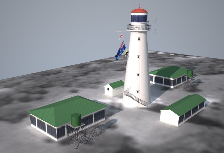 The Sandy Cape Lighthouse Low poly 3D model | CGTrader