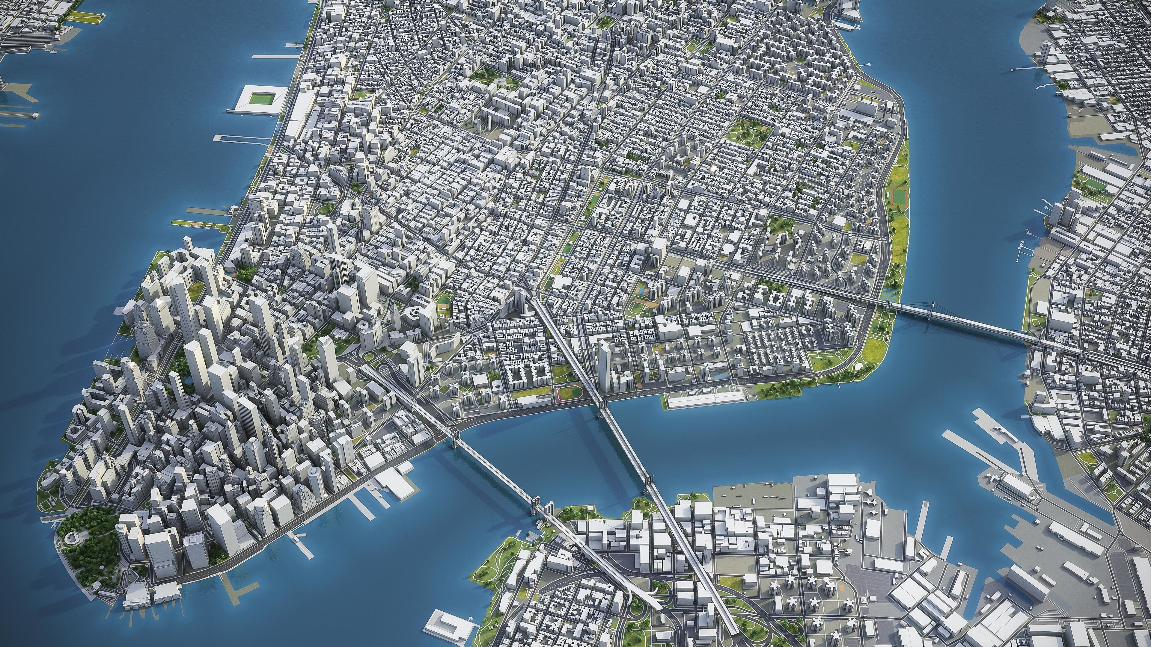 3D model New York - Manhattan VR / AR / low-poly | CGTrader