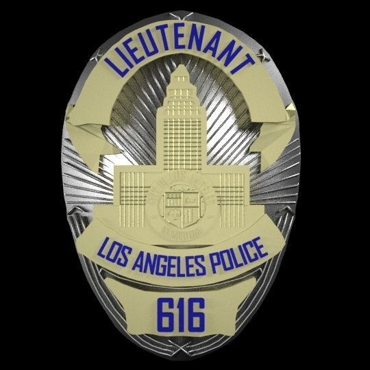 3D Printable LAPD Badge With STL file 3D model 3D printable | CGTrader