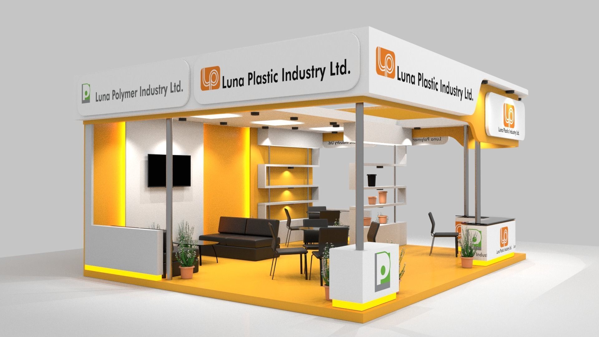 Exhibition stall 6m x 5m size 3D model | CGTrader