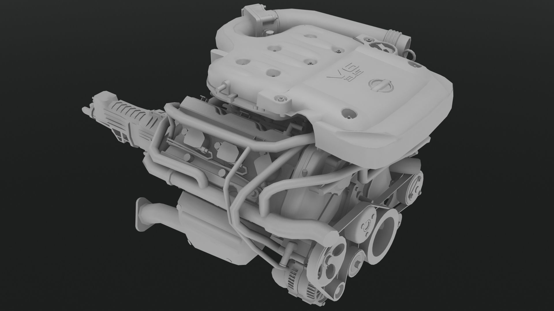 3D model Nissan 350z VQ35DE engine VR / AR / low-poly | CGTrader