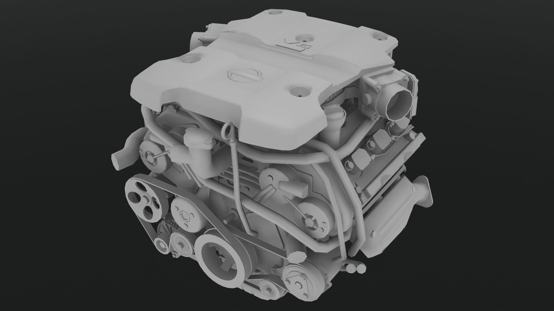 3D model Nissan 370z VQ37VHR engine VR / AR / low-poly | CGTrader