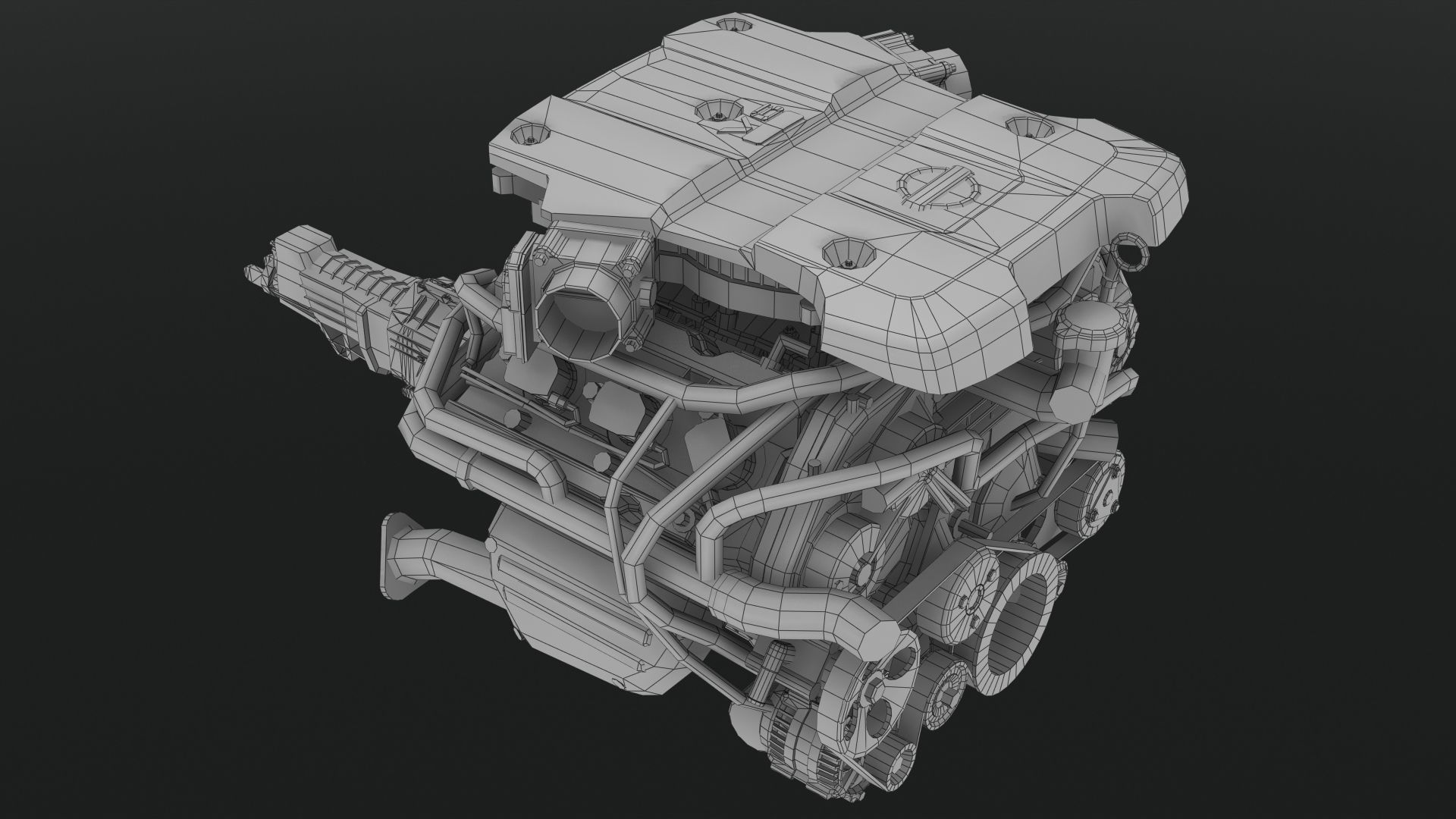 3D model Nissan 370z VQ37VHR engine VR / AR / low-poly | CGTrader