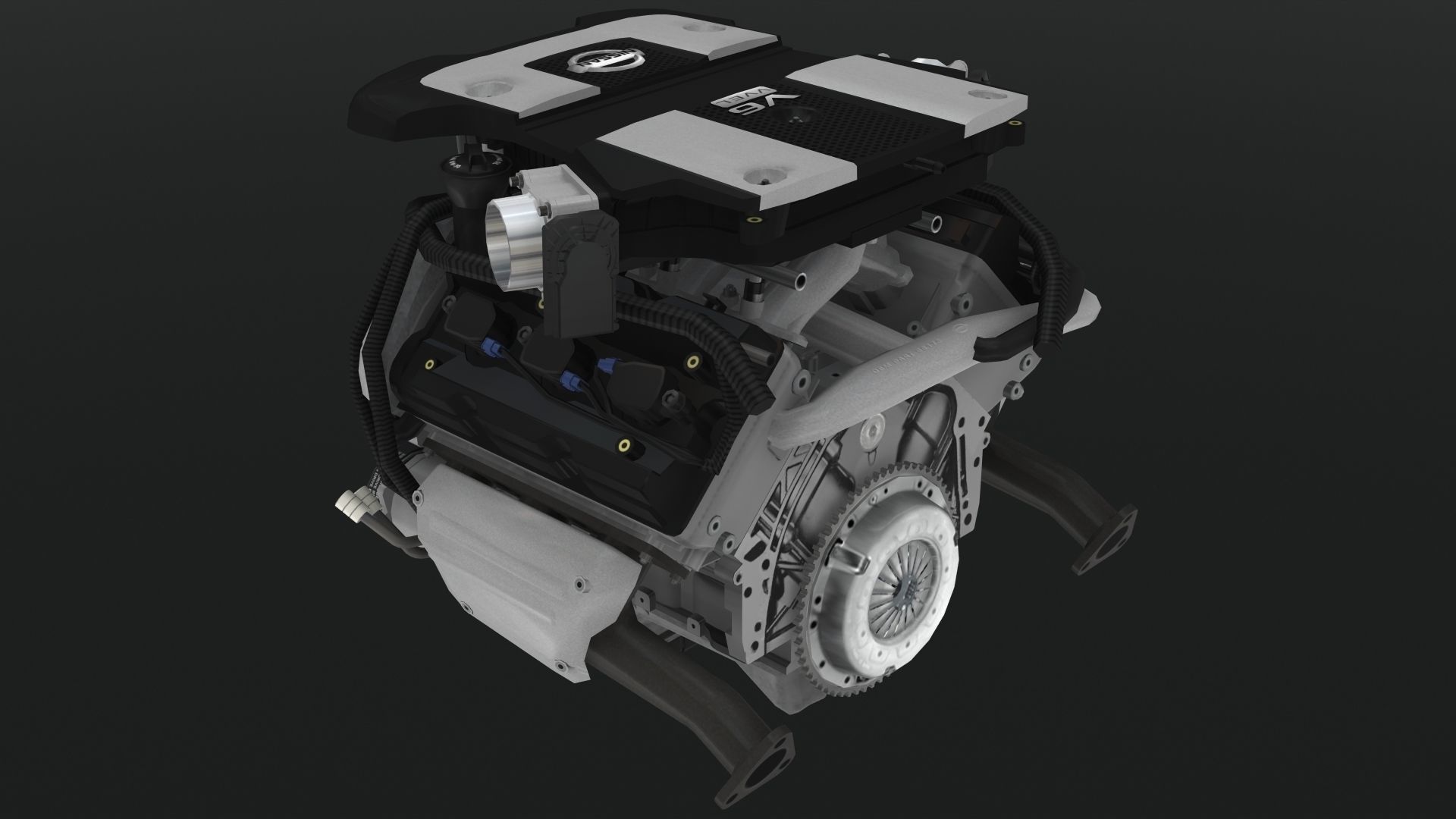 3D model Nissan 370z VQ37VHR engine VR / AR / low-poly | CGTrader